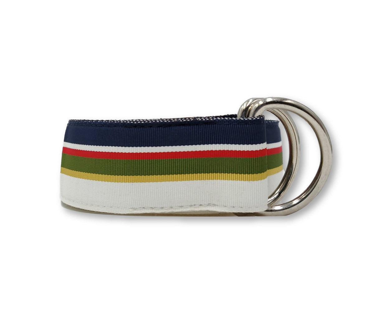 FH Wadsworth Blue Fish D-ring ribbon belt